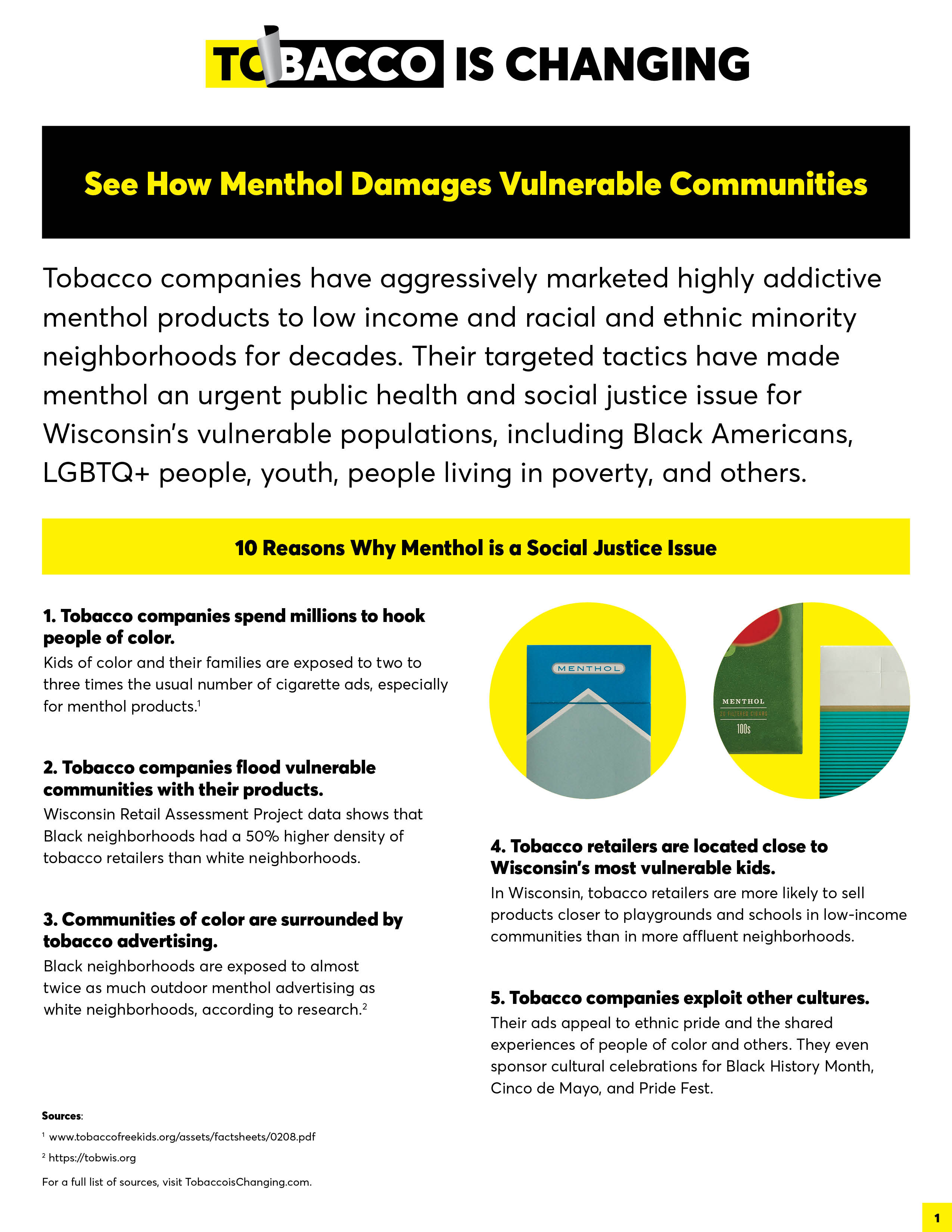 Tobacco is Changing: Menthol | Wisconsin Department of Health Services