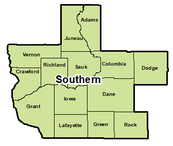 Area Administration: Southern Region | Wisconsin Department of Health ...