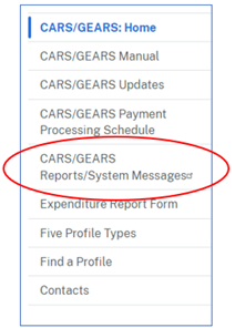 GEARS: How to Access and Use the CARS Payment List and GEARS Payment ...
